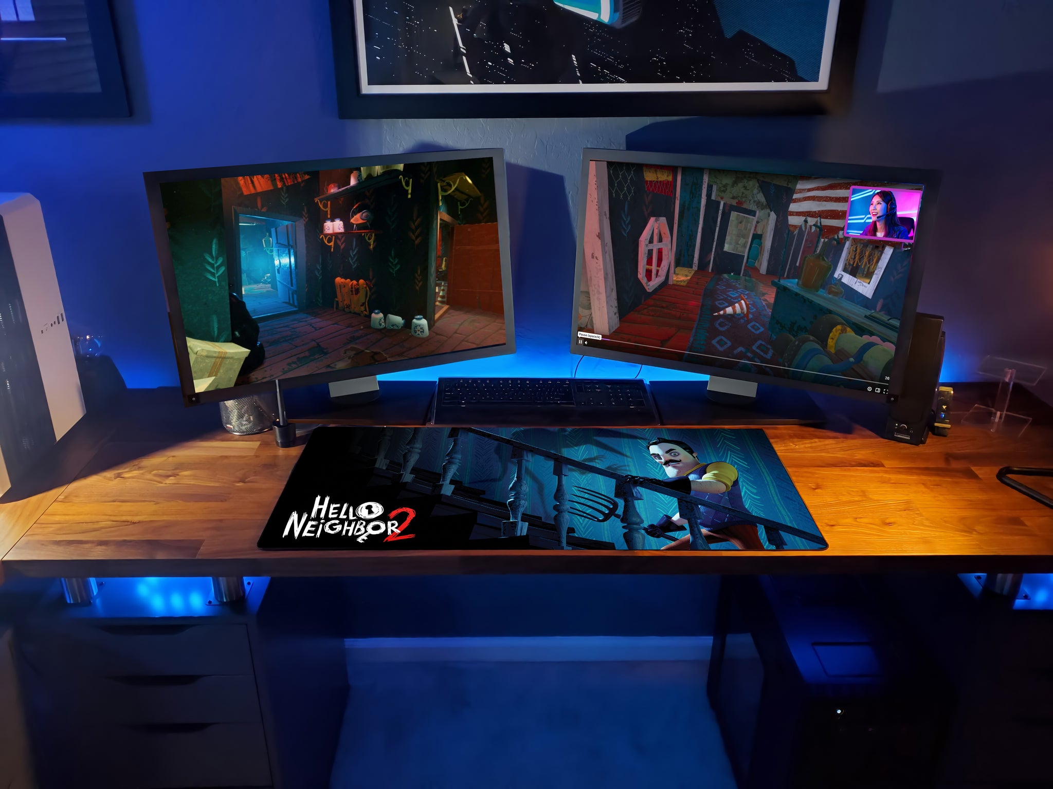 Neighbor With A Pitchfork Desk Mat – tinyBuild Shop